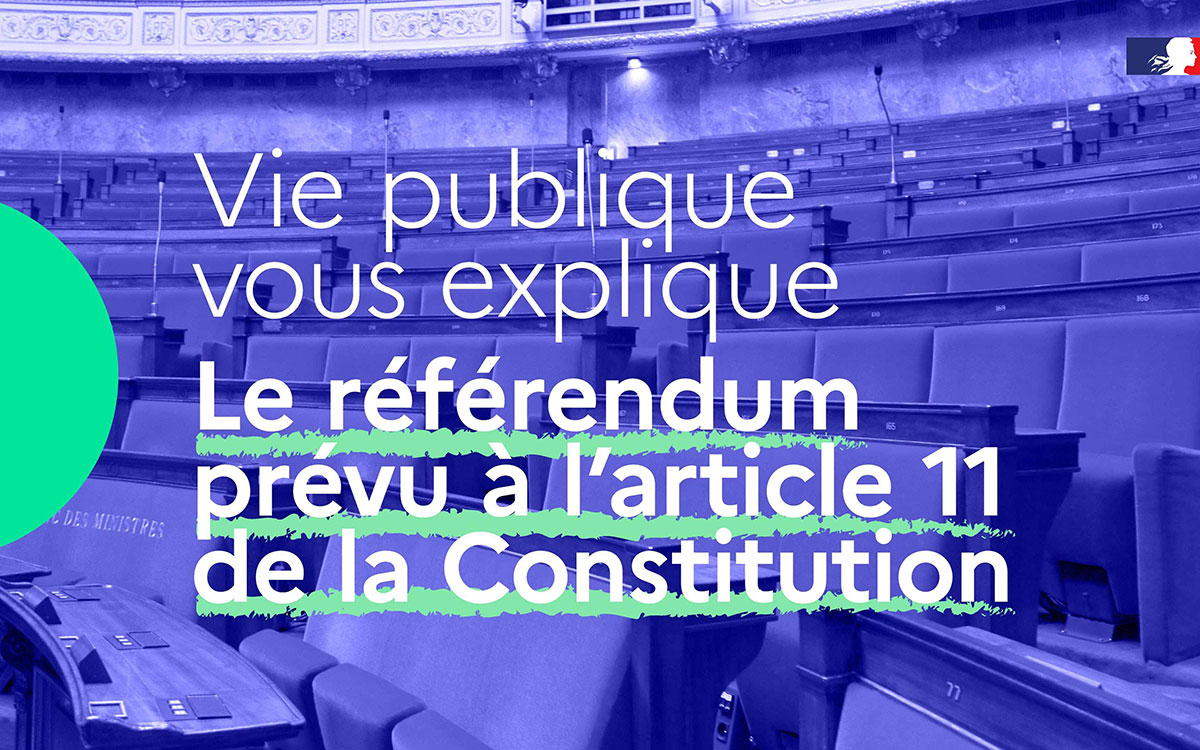 Vidéo : Le référendum prévu à l'article 11 de la Constitution | vie-publique.fr